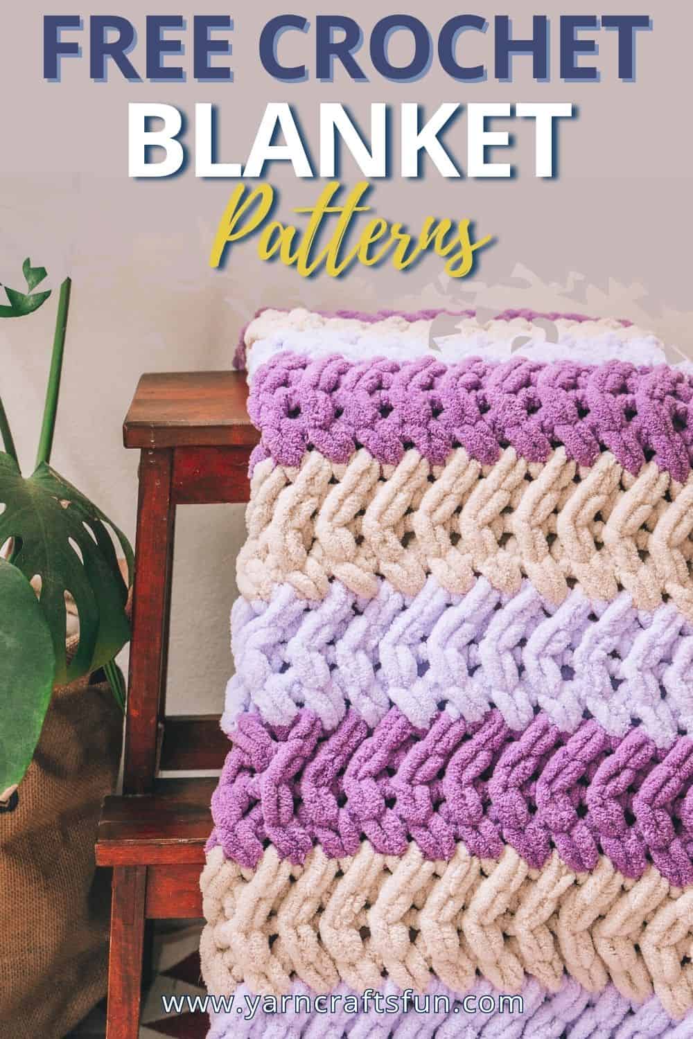 10+ Beautiful FREE Crochet Blanket Patterns - yarncraftsfun.com