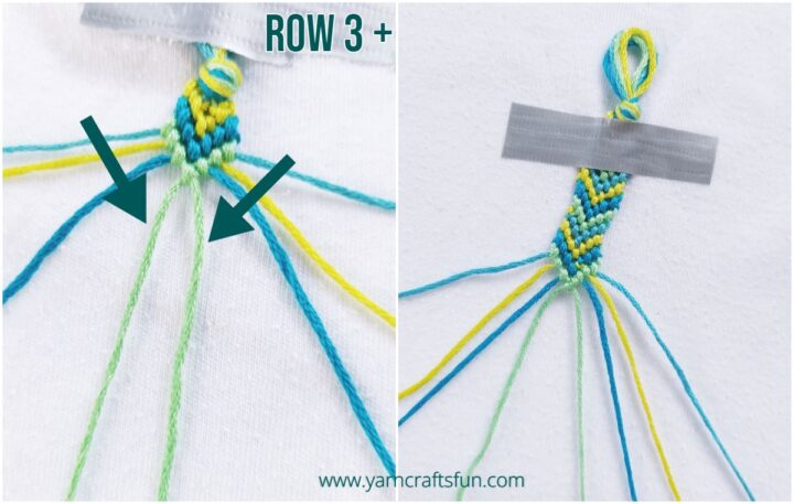 Easy Chevron Friendship Bracelet Pattern - yarncraftsfun.com