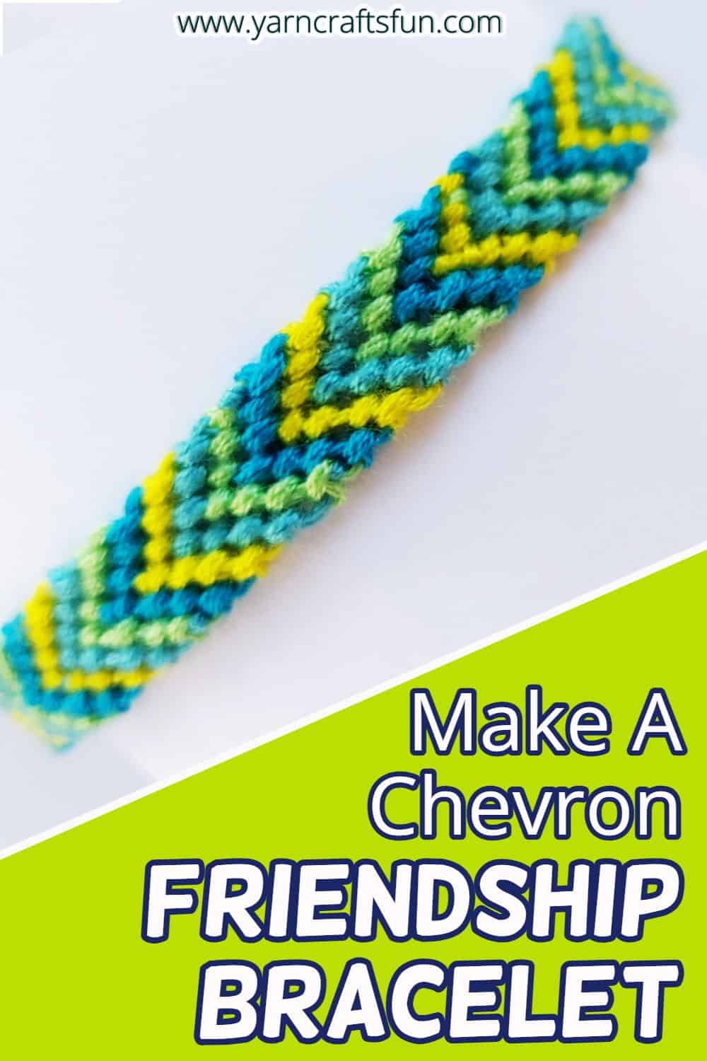 Easy Chevron Friendship Bracelet Pattern - yarncraftsfun.com